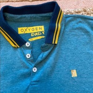 Oxygen | Shirts | Oxygen Polo Shirt Aqua Green Collared | Poshmark